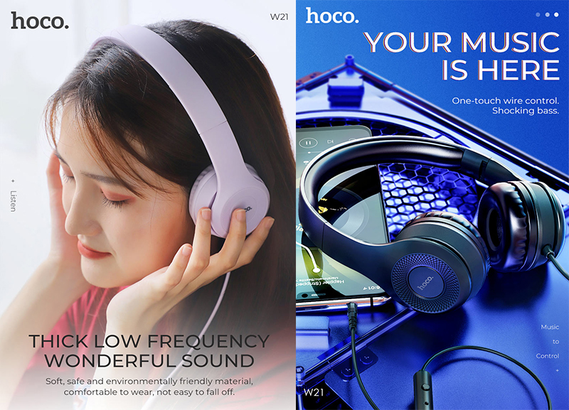 ថ្មីទៀតហើយ HOCO W21 Graceful charm កាសស្តាប់ស៊េរីថ្មី មានរាងស្អាត ...