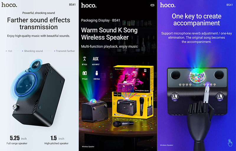 Hoco Wireless Speaker “BS41 Warm Sound” ឧបករណ៍បំពងសម្លេងជំនាន់ថ្មី អាចបង្កើតនូវតន្រ្តីពិរោះៗ ...