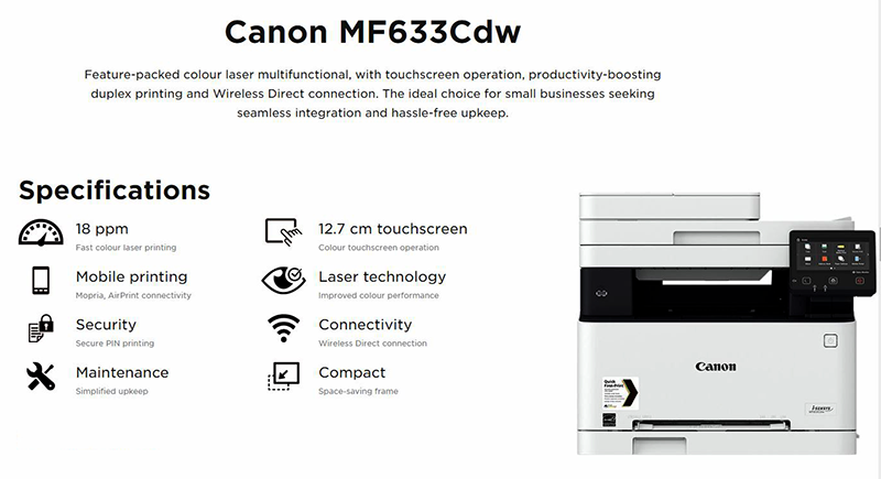 Canon LaserPrinter imageCLASS MF633Cdw ...
